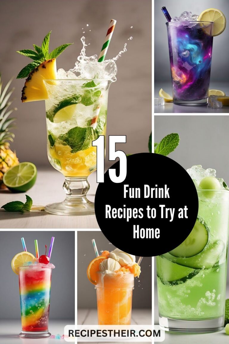 15 Fun Drink Recipes to Try at Home: From Fizzy to Fruity!