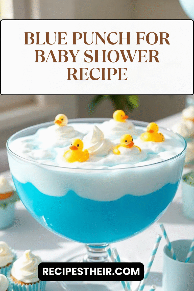 Blue Punch for Baby Shower Recipe – A Sweet, Refreshing, and Fun Drink ...