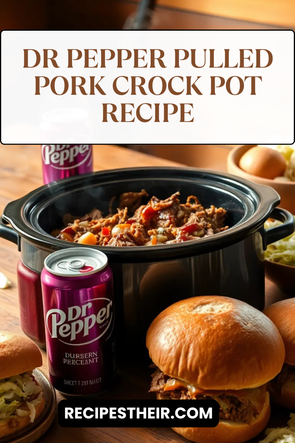 Dr Pepper Pulled Pork Crock Pot Recipe – Tender, Juicy, and Flavorful - Recipes Their