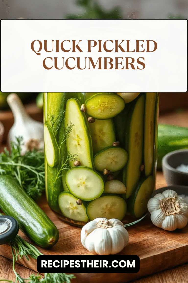 Quick Pickled Cucumbers – Easy, Crunchy, and Flavorful Recipe - Recipes ...