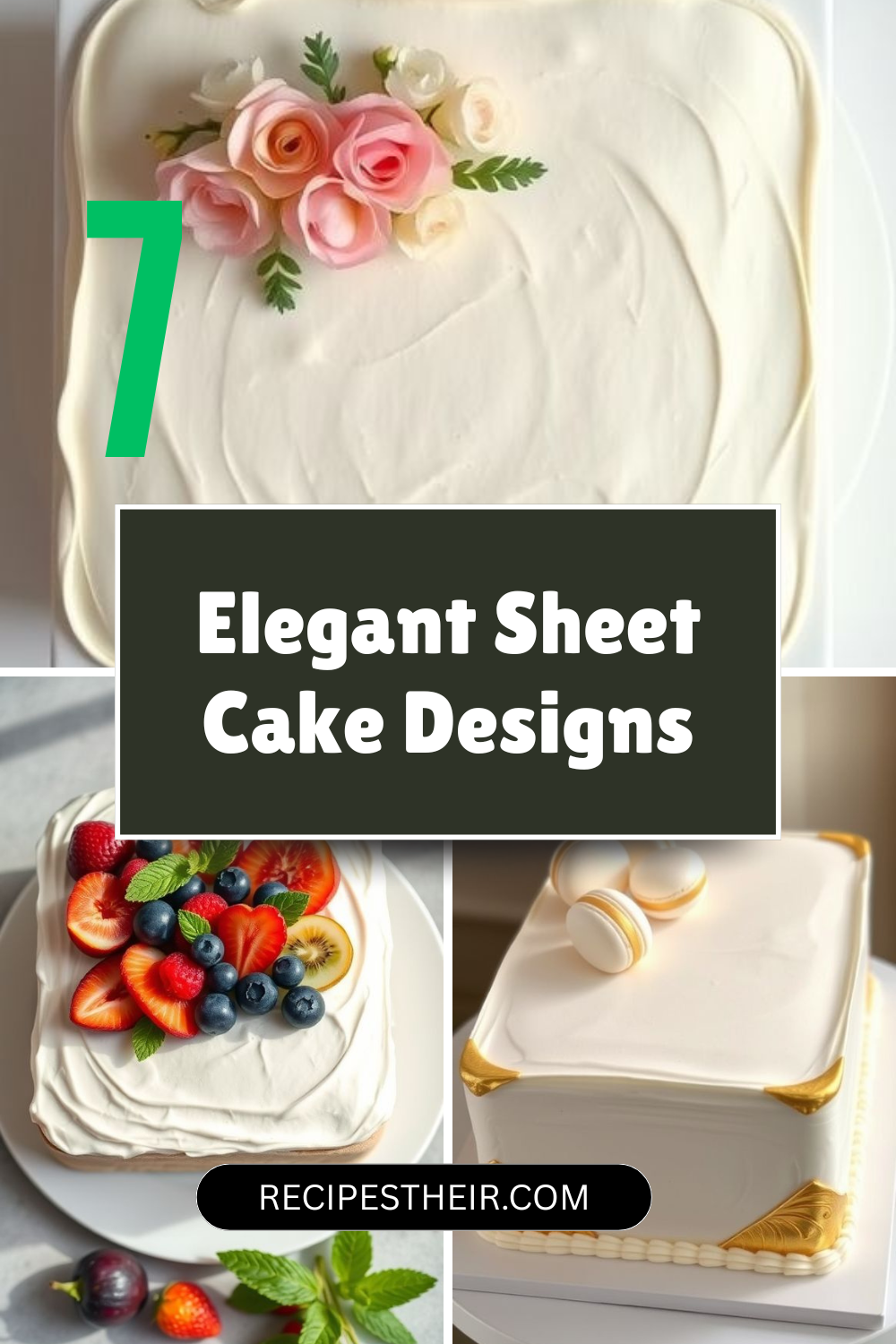 7 Elegant Sheet Cake Designs to Impress Your Guests - Recipes Their