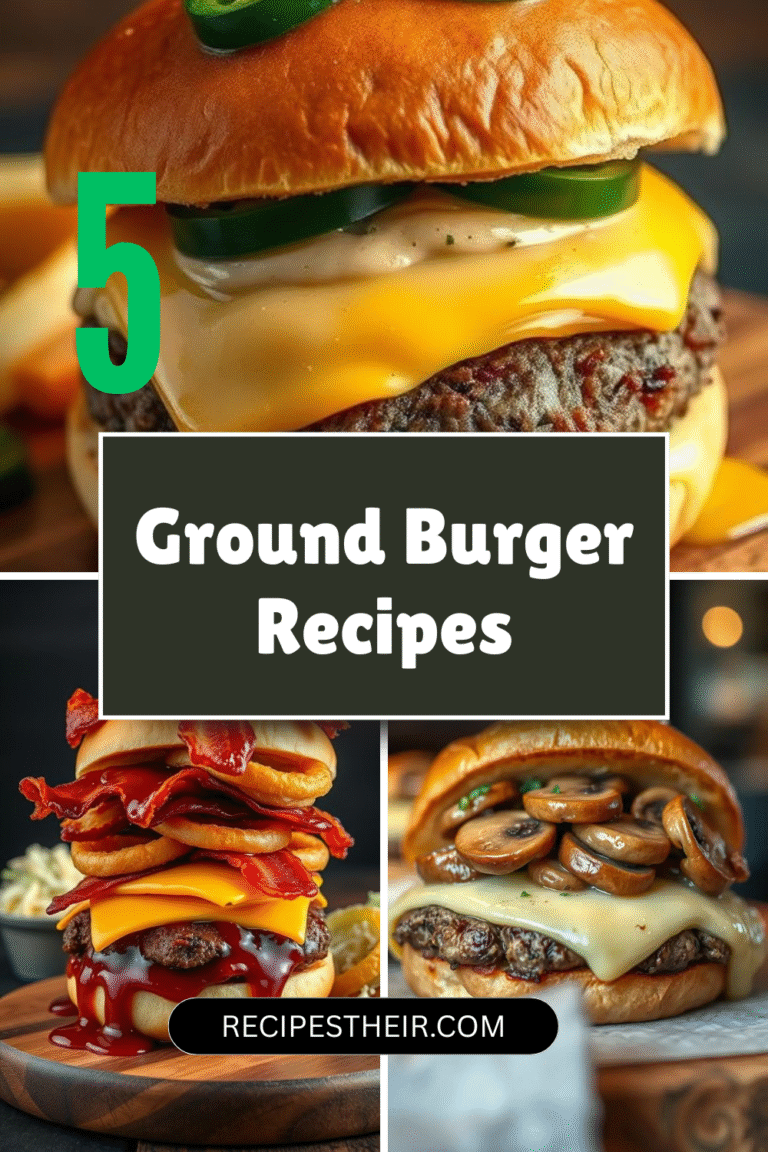 5 Ground Burger Recipes You’ll Want to Make Tonight - Recipes Their