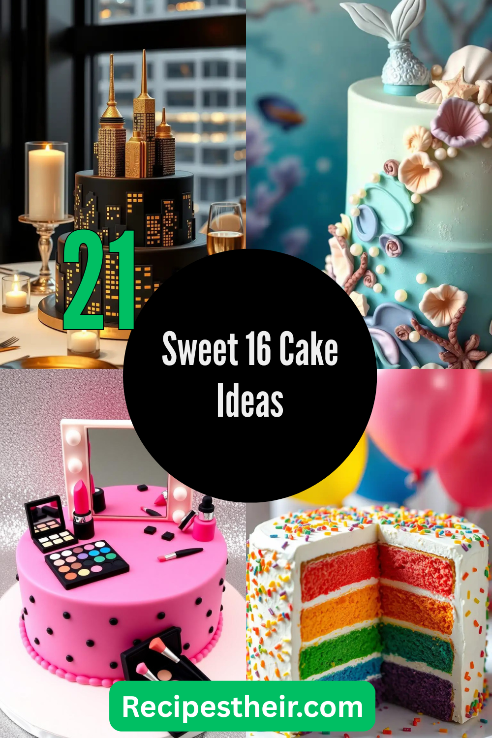 🎂 Sweet 16 Cake Ideas: 21 Stunning Cakes to Celebrate a Milestone ...