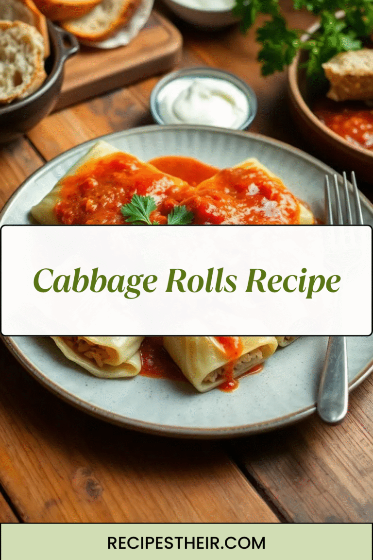 Cabbage Rolls Recipe: A Delicious and Hearty Meal - Recipes Their