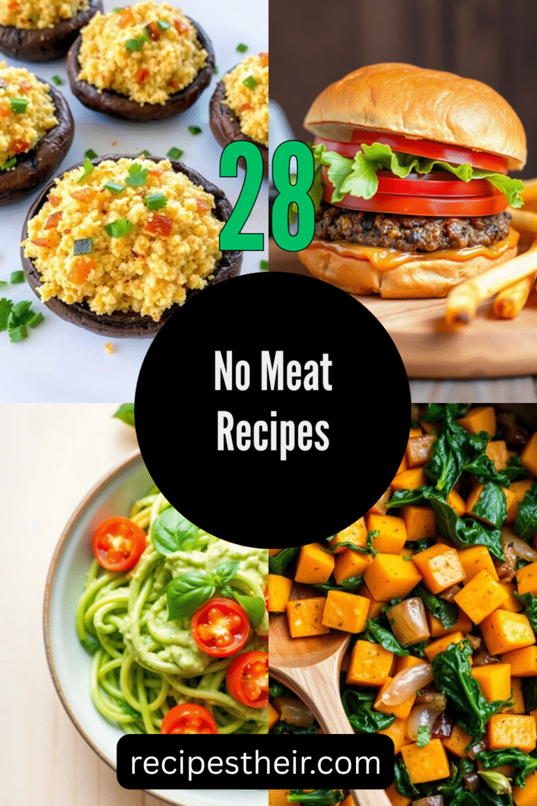 28 No Meat Recipes: Delicious, Healthy & Easy Vegetarian Meals Everyone ...