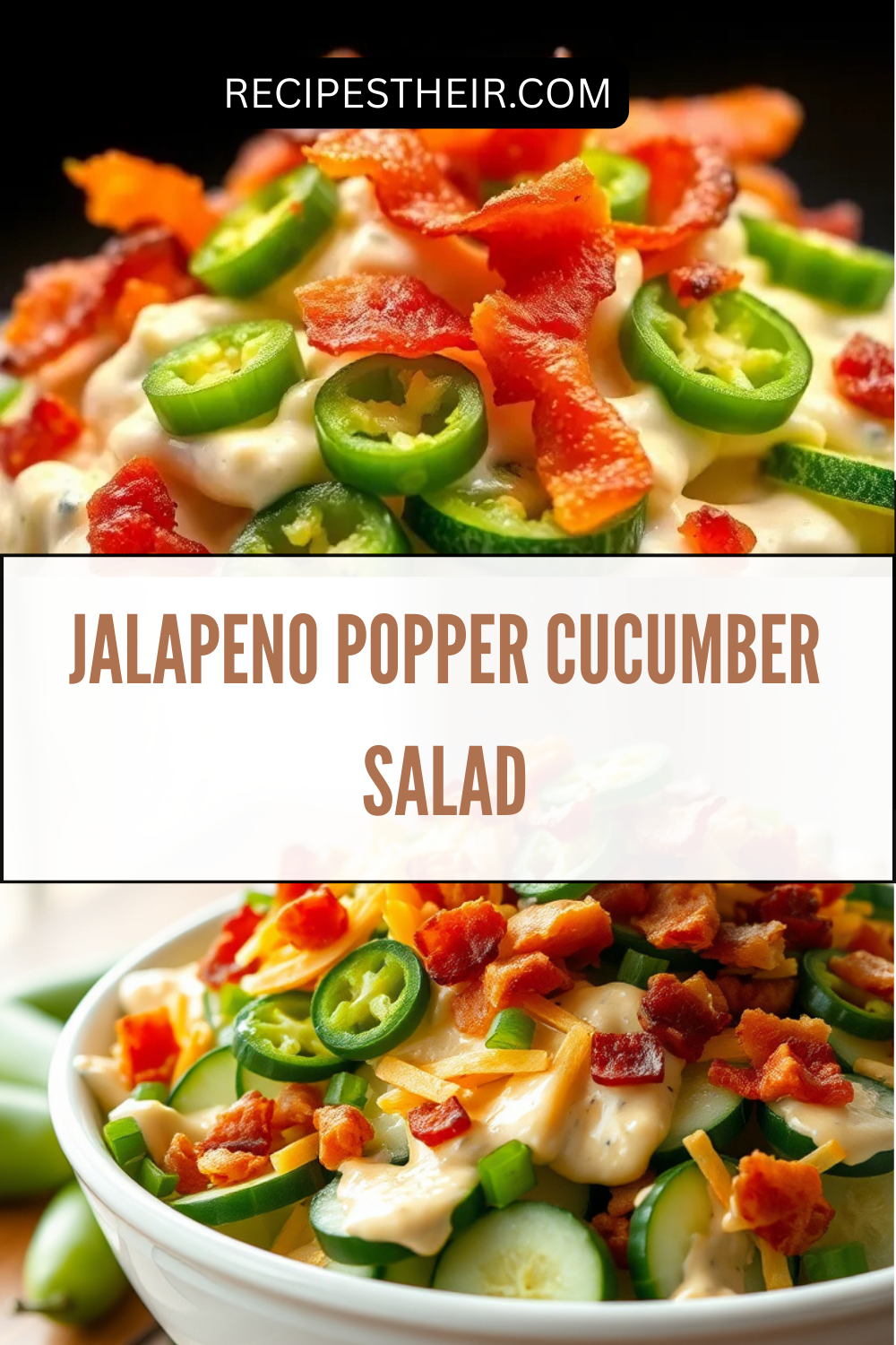 Jalapeno Popper Cucumber Salad (Creamy, Spicy & Refreshingly Crunchy ...