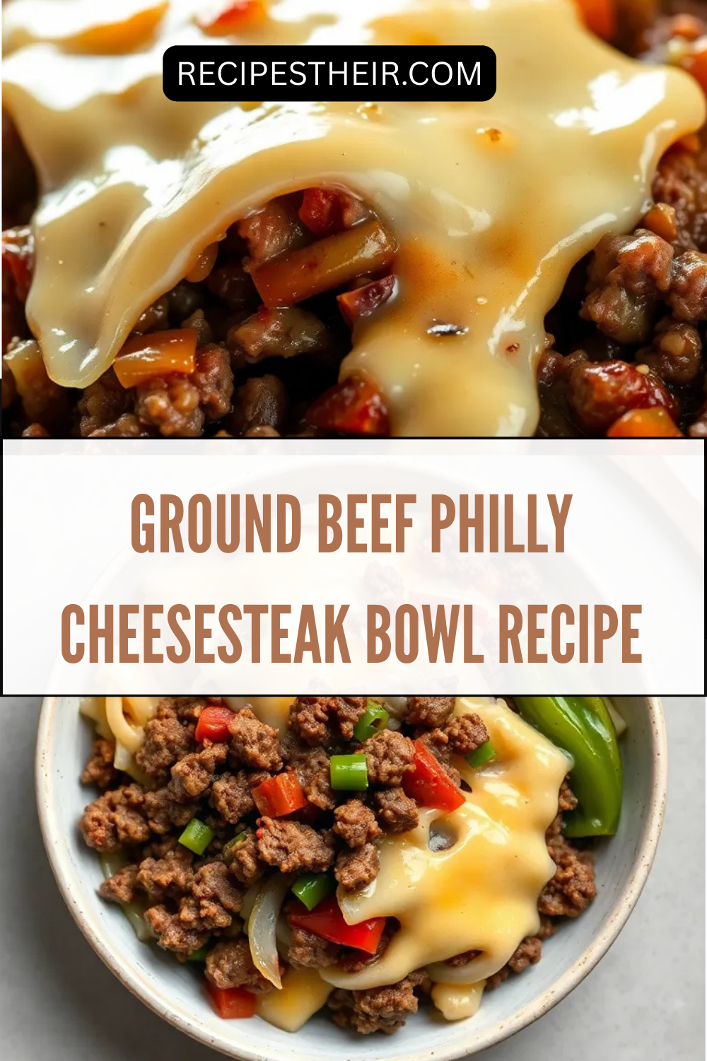 Ground Beef Philly Cheesesteak Bowl Recipe (Easy, Cheesy & Low-Carb ...